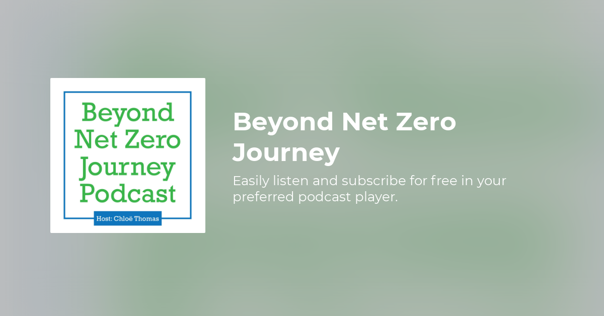 Beyond Net Zero Podcast from eCommerce MasterPlan
