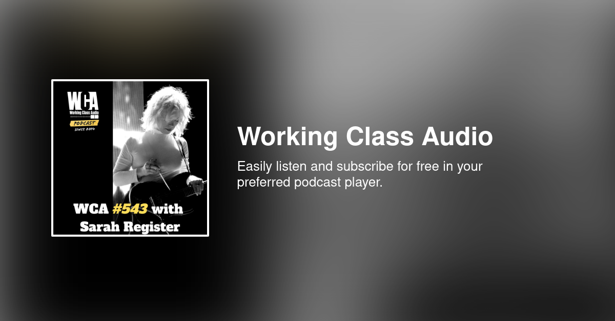 WCA #543 with Sarah Register –Mastering, 10,000 Hours at Once, NYC ...