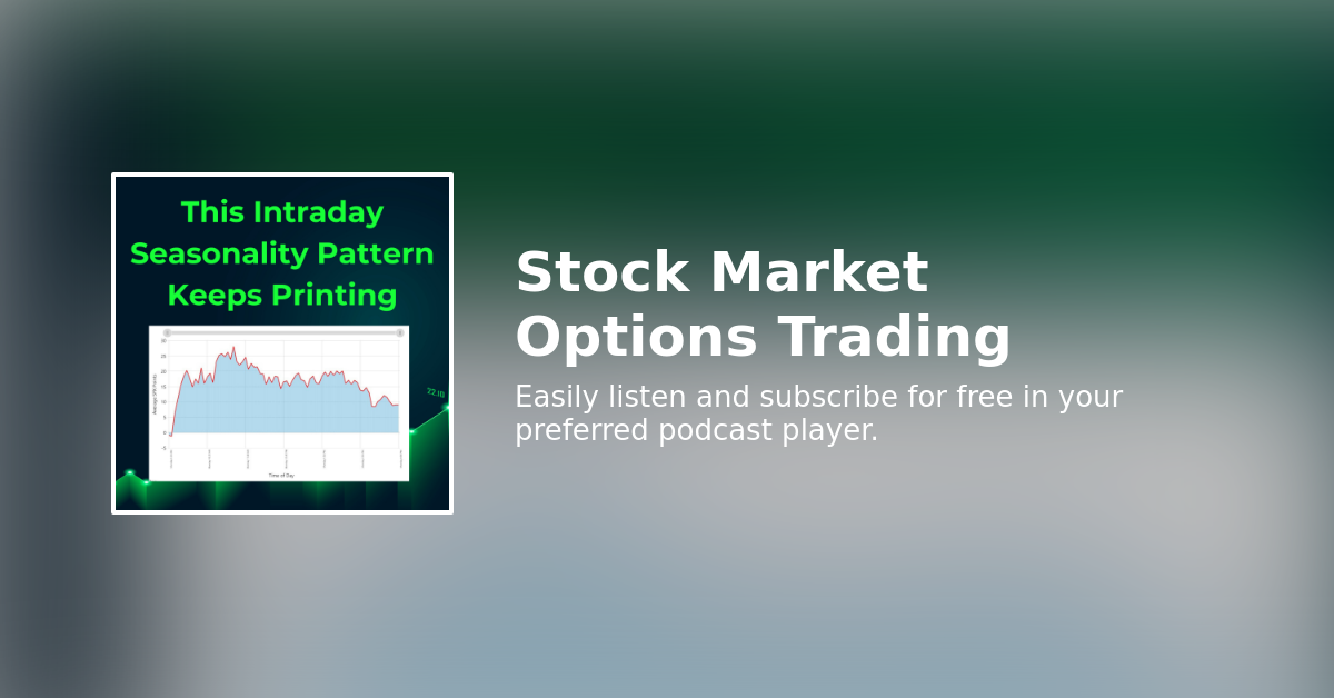 This Intraday Seasonality Pattern Keeps Printing - Stock Market Options ...